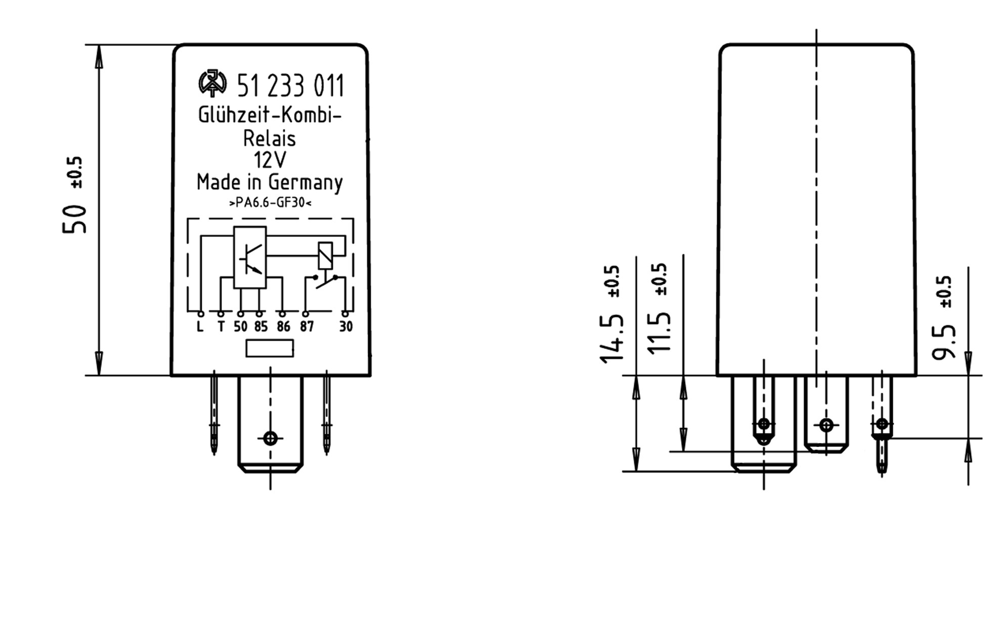 Preheating Relay 12V